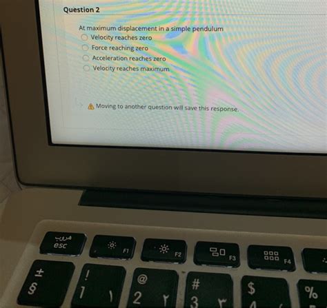 Solved Question At Maximum Displacement In A Simple Chegg