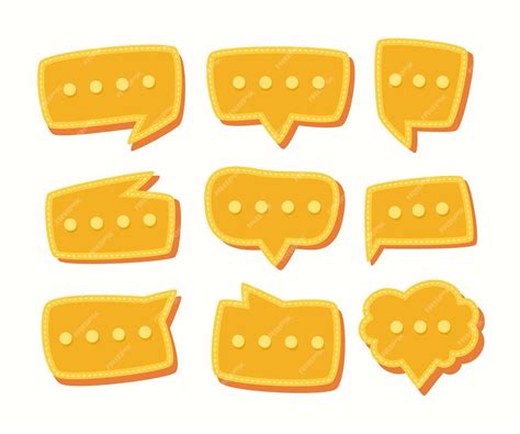 Premium Vector Set Of Speech Bubble Icons For Flat Design Element