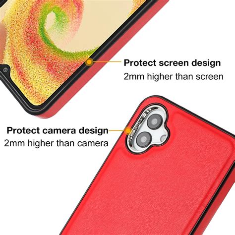For Samsung Galaxy A E F M Leather Texture Full Coverage Phone Case Red Alexnld Com