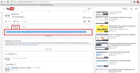Asp Net Embed Youtube Video ASPMANTRA Asp Net MVC AngularJs Jquery Javascript Sql Server