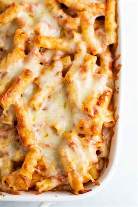 Easy Three Cheese Baked Ziti Recipe Build Your Bite