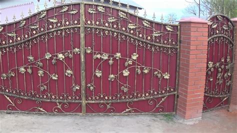 Как сделать ворота с калиткой своими руками Художественная ковка 1