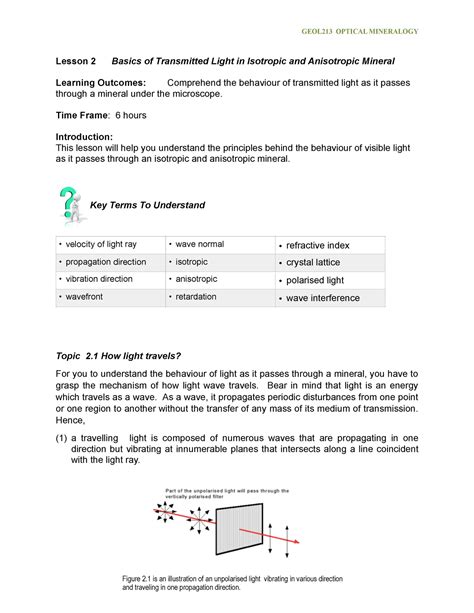 9 Geol121 M4l12 Basics Of Light In Isotropic And Anisotropic Mineral P2
