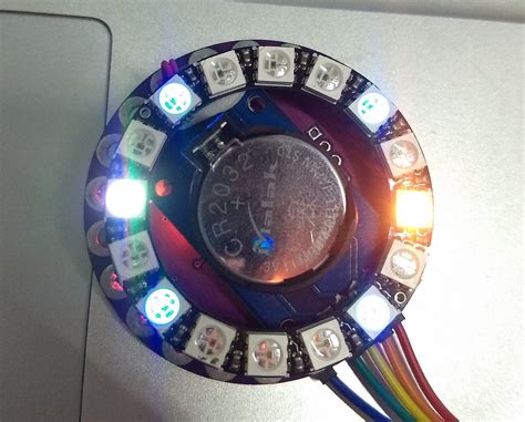 Designing A Clock Using Real Time Clock And Neopixel Ring On Arduino Lilypad By Karkhana