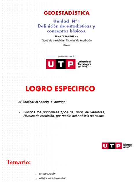 S03 Tipos De Variables Niveles De Medición Pdf Nivel De Medida Medición