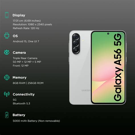 Buy Samsung Galaxy A56 5g 8gb Ram 256gb Awesome Lightgray Online