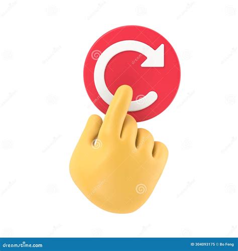Reboot Concept Restarting Technology Hand To Push Big Red Button 3d