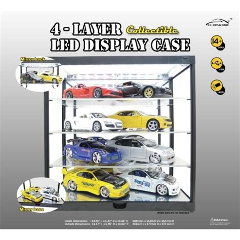 Black 4 Layer Led Display Case Models And Hobbies 4 U