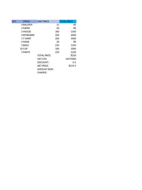 Excel Exercise 2 Pdf