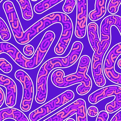 Illustration Of Doodle Seamless Pattern Inside The Line Stock Illustration Illustration Of