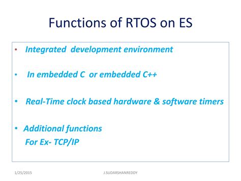 Basic Functions And Types Of Rtos Es Ppt