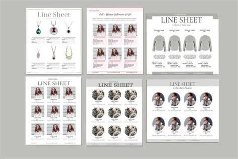 Line Sheet Template Pages Graphic By MariShop Creative Fabrica