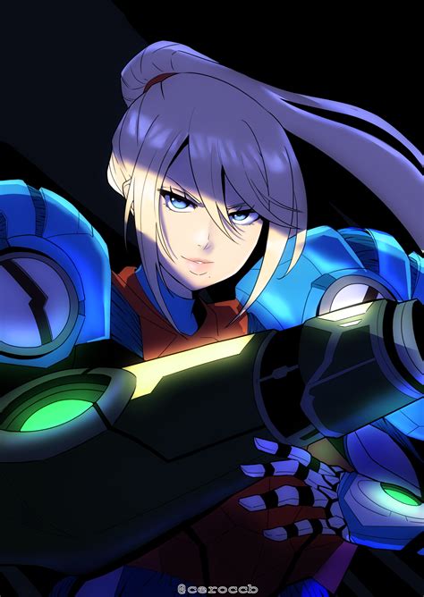 Safebooru 1girl Arm Cannon Armor Bangs Blonde Hair Blue Eyes Ceroccb
