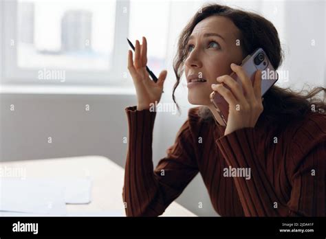 What Did You Say Offer Shocked Excited Confused Irritated Curly Awesome Woman Quarrel With