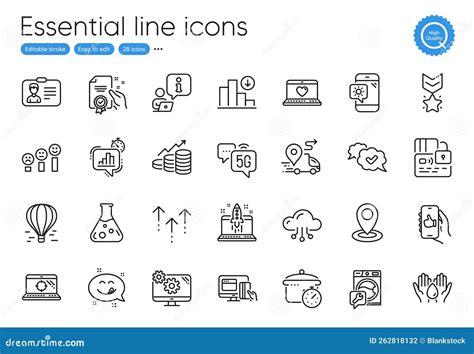 Like App Approved And Decreasing Graph Line Icons For Website Printing And Application