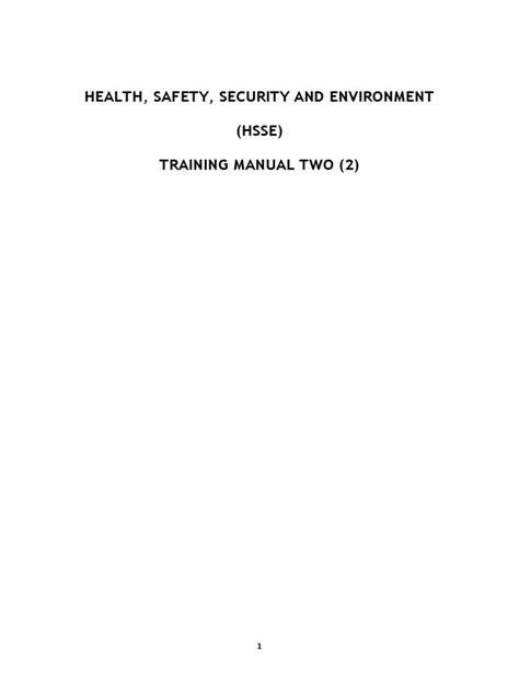 Comprehensive Guide To Health Safety Security And Environmental Training Pdf Occupational