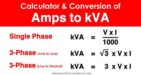 Amps To KVA Calculator How To Convert Amperes To KVA Basic Electrical Wiring Electrical
