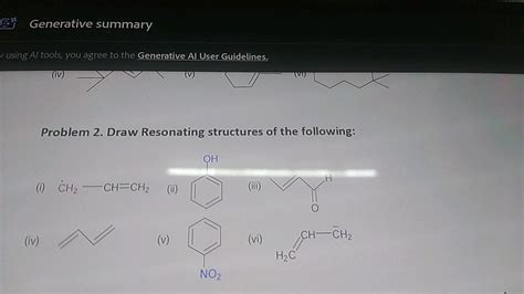 Problem 2 Draw Resonating Structures Of The Following I Dot Text C