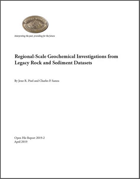 regional scale geochemical investigations from legacy rock and sediment datasets 2019 wsgs