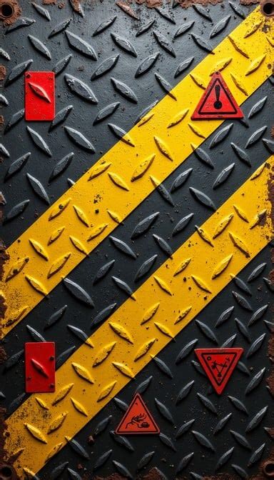 Free Industrial Safety Pattern Photo Industrial Safety Yellow