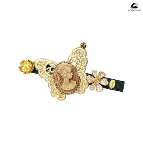 카메오 나비 꽃 골드 6cm 포인트 집게핀 고급 헤어핀 머리핀 Hp138