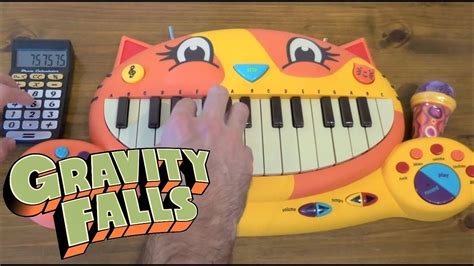 Gravity Falls Theme On A Cat Piano And A Drum Calculator Youtube