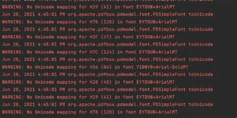 No Unicode Mapping Warning While Trying To Read Pdf Using Pdfcompare