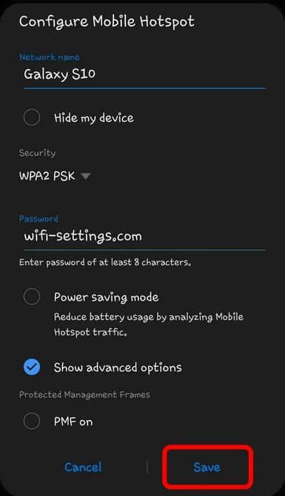 How To Use The Mobile Hotspot And Wi Fi Sharing On Galaxy S20 S10 Note 20 10 Wi Fi Settings