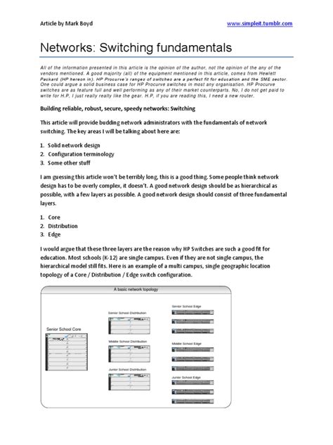 Networking Fundamentals Pdf Network Switch Computer Standards