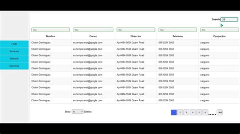 Proyecto Datatable React Filtrado Por Columnas Filtrado Global Paginacion YouTube