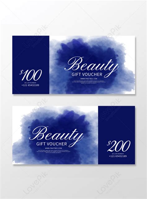 파란색 잉크 화장품 상품권 이미지 사진 465431304 무료 다운로드