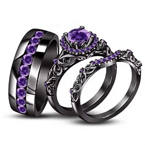 Black Trio Wedding Sets