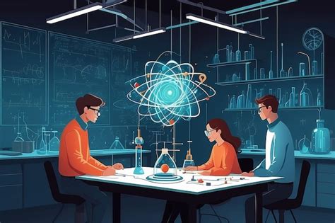 Premium AI Image Illustrate A Physics Lab With Babes Experimenting On The Principles Of