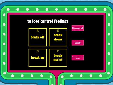 Phrasal Verb Break Concurso De Preguntas