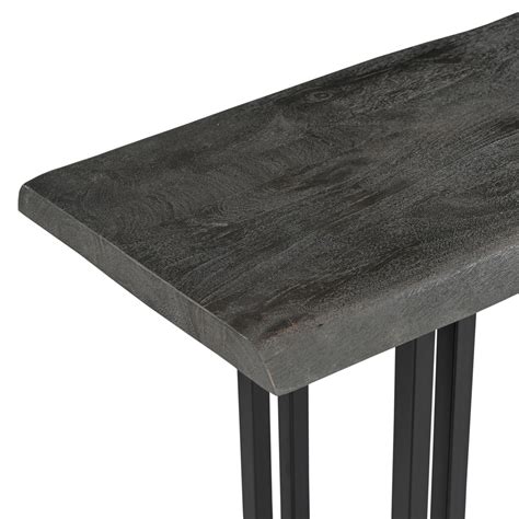 Sparrow Solid Wood Console Table Gray Timbergirl