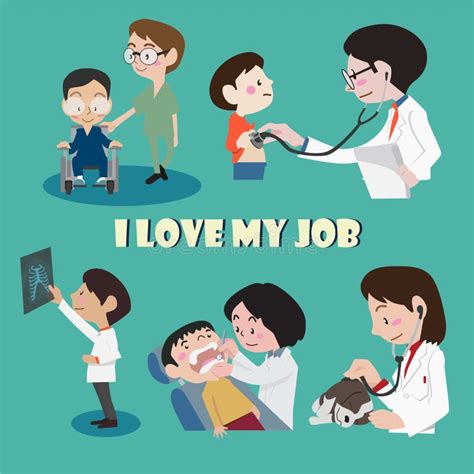 I Love My Job Stock Vector Illustration Of Character 86602943