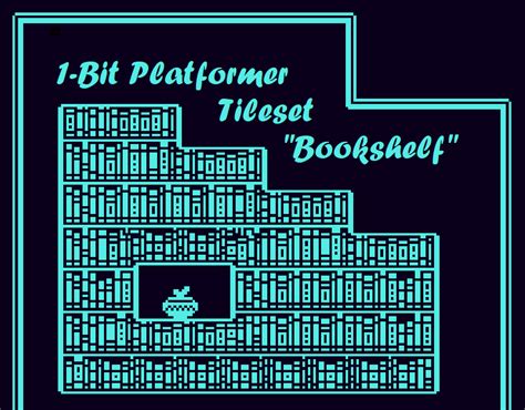 1 bit platformer tilemap bookshelf by vivante