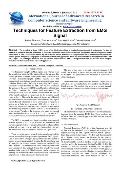 Pdf Techniques For Feature Extraction From Emg Signal Dokumen Tips