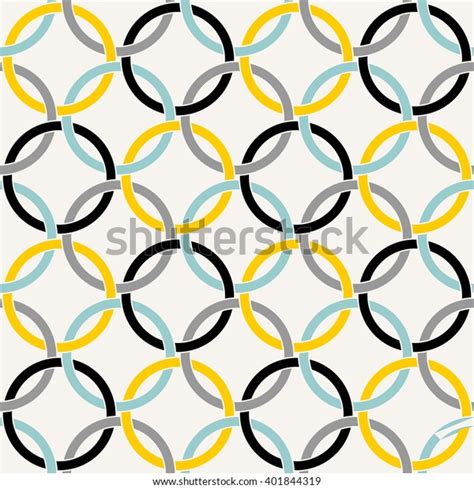 Interlocking Circles Pattern Stock Vector Royalty Free 401844319