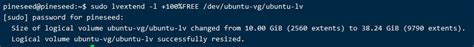 linux实现硬盘热扩容（热拔插）— 以ubuntu为例 lvextend l 100 free csdn博客