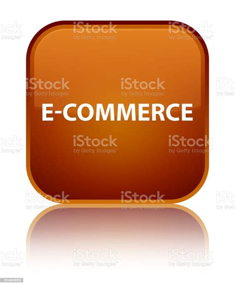 Ecommerce Special Brown Square Button Stock Illustration Download