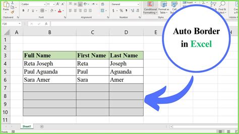 How To Add Border Automatically In Excel Youtube