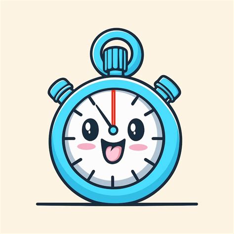Premium Vector Cute Stopwatch Timer Icon Illustration