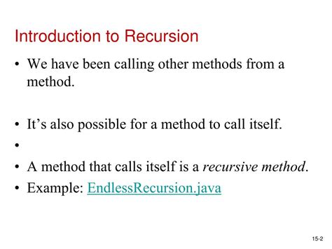 Ppt Chapter 18 Recursive Methods Powerpoint Presentation Free