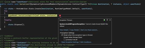 Systeminvalidprogramexception Cannot Create Boxed Byref Like Values · Issue 911 · Protobuf