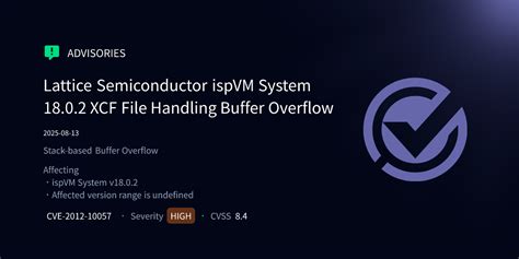 Lattice Semiconductor Ispvm System 1802 Xcf File Handling Buffer Overflow Advisories Vulncheck