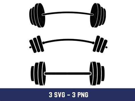 Barbell Png Barbell Svgweights Power Lifting Weight Lifting Etsy