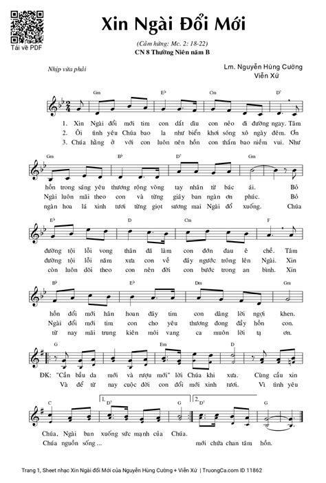 Sheet Xin Ngài đổi Mới Tim Con Dắt Dìu Con Nẻo đi đường Ngay Pdf Tải Về Sheet