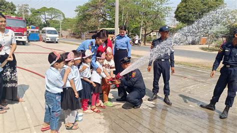 ဟင်္သာတမြို့နယ်တွင် မီးဘေးလုံခြုံရေး အသိပညာပေးဟောပြောခြင်းနှင့် လက်တ