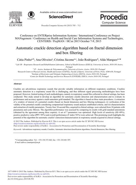 Pdf Automatic Crackle Detection Algorithm Based On Fractal Dimension And Box Filtering